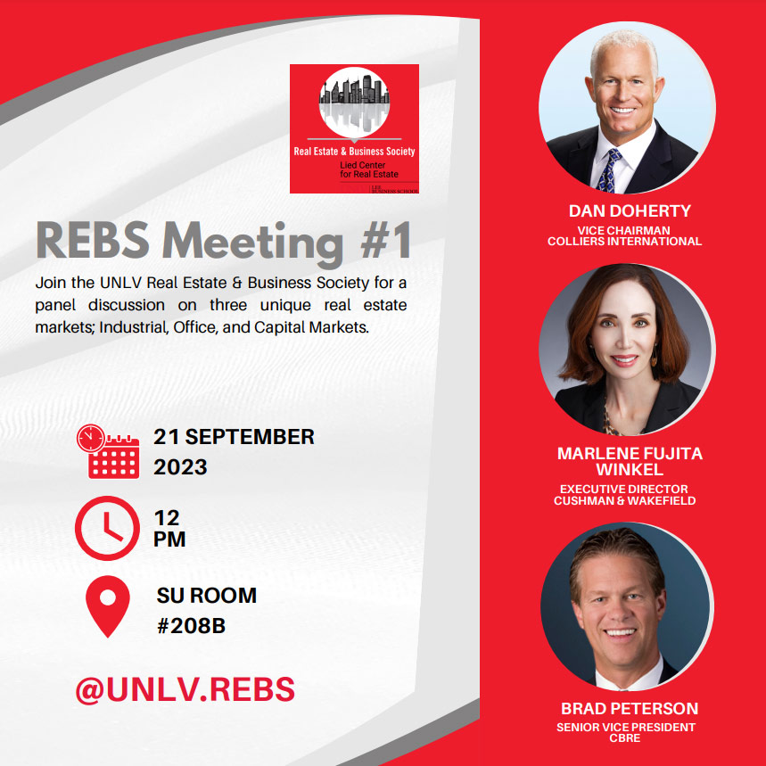 REBS Meeting #1 - Lied Center for Real Estate UNLV